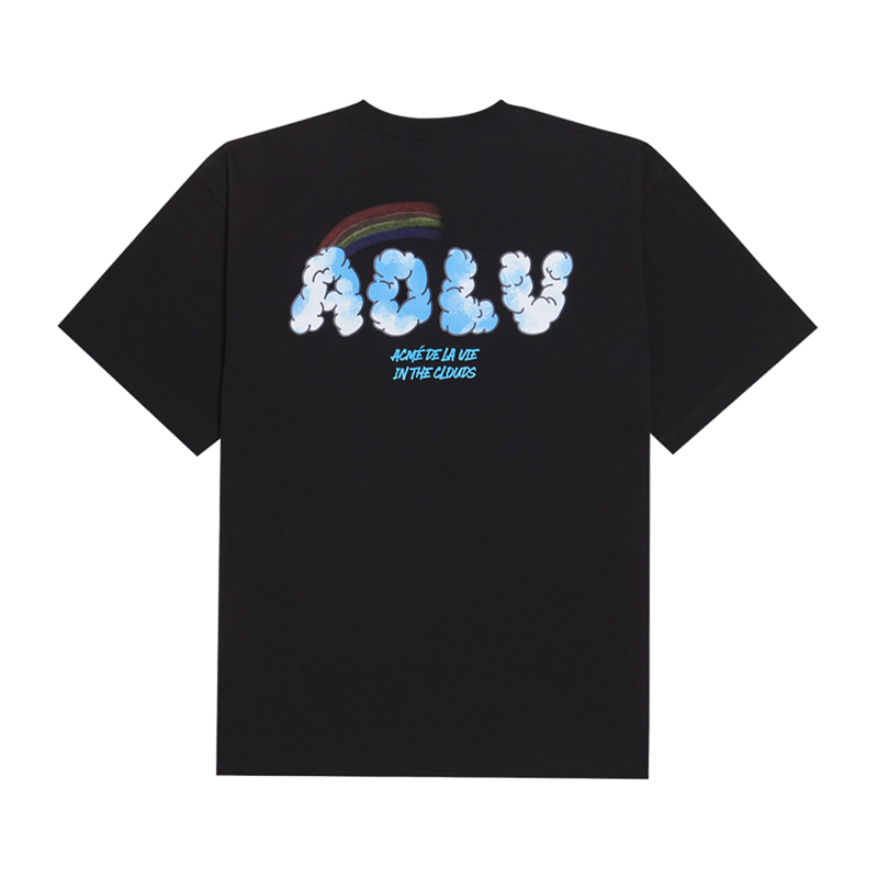 ADLV Rainbow Cloud Logo Tee Black | HM8Store