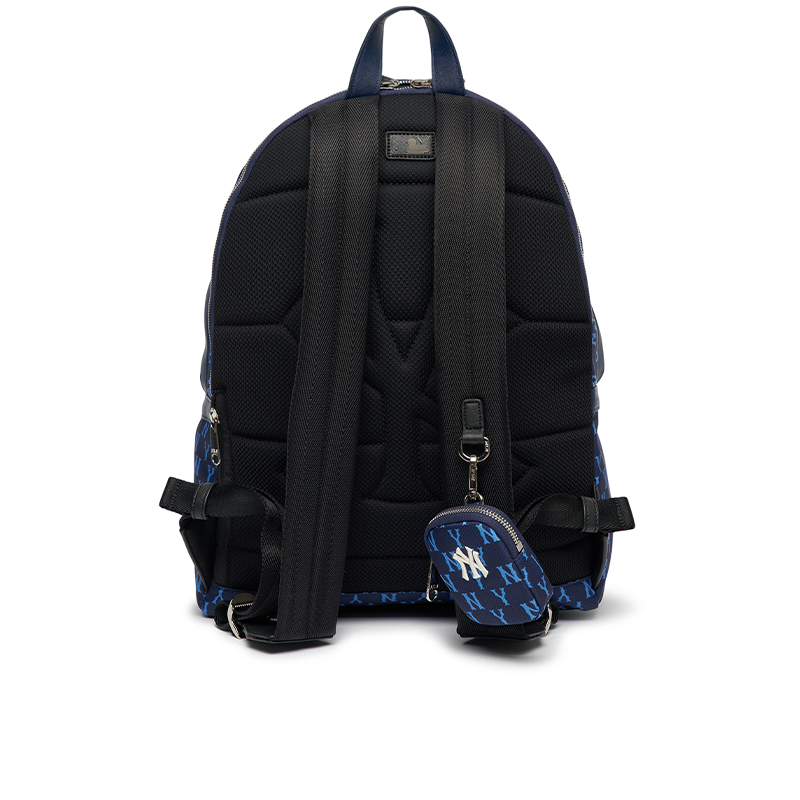 MLB NY Yankees Blue Monogram Backpack Navy | HM8Store