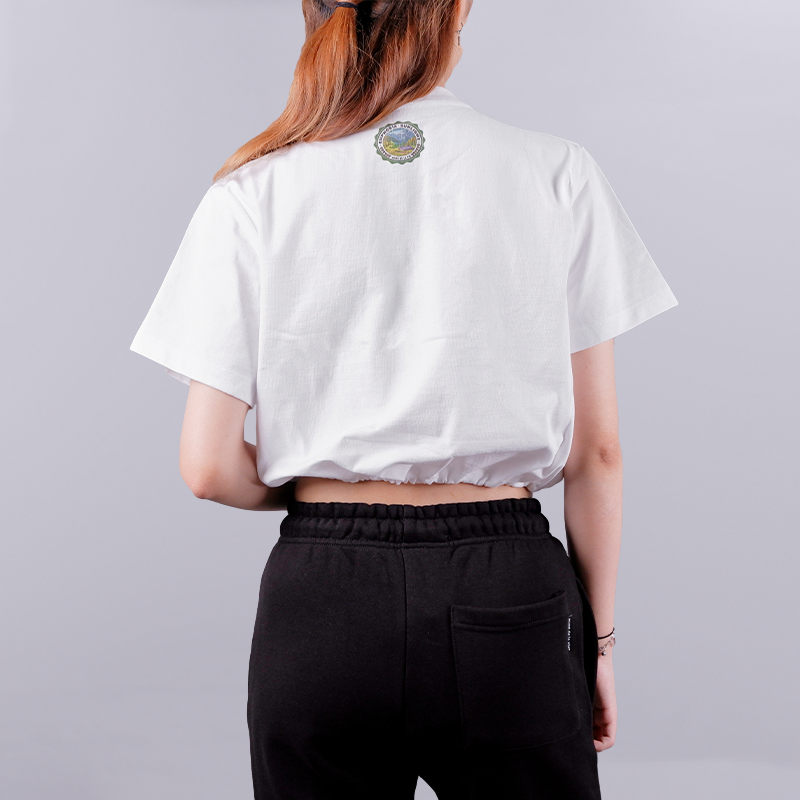 ADLV x Lisa Greenery Artwork Crop Top Tee White | HM8Store