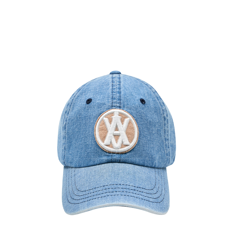 ADLV x Lisa A Logo Emblem Patch Denim Cap Blue | HM8Store