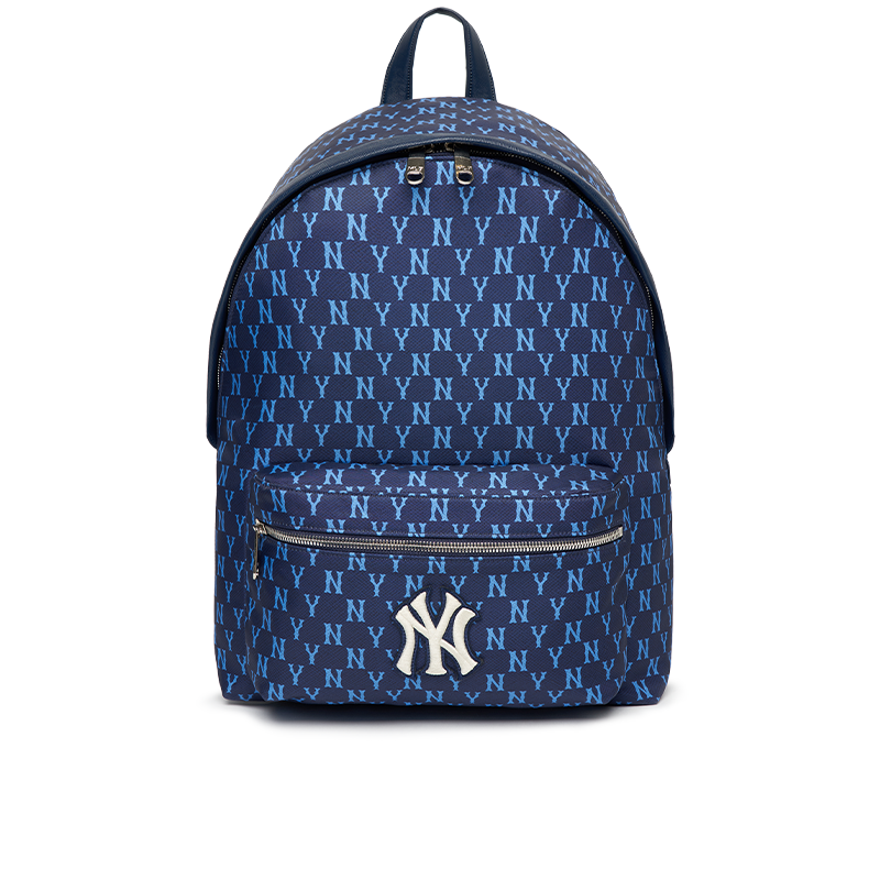 MLB NY Yankees Blue Monogram Backpack Navy | HM8Store