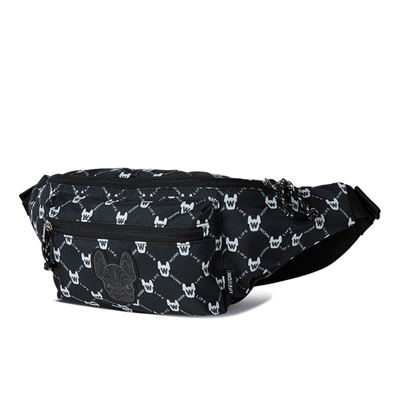 Life Work Radog Wappen Waist Bag Pattern Black | HM8Store